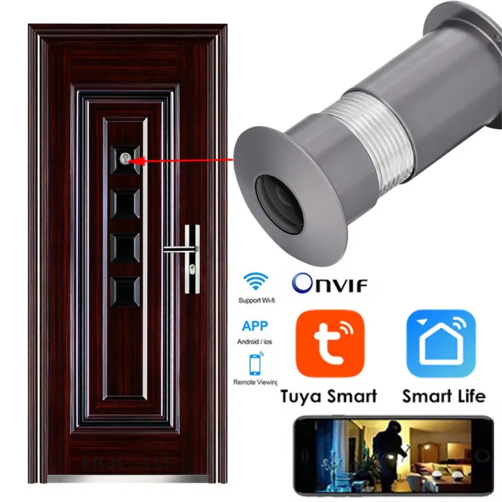 Tuya Smart Door Eye Hole Security 1080P HD Onvif Wide Angle FishEye ...