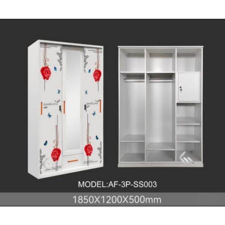 AF-3P-SS003 Lemari Pakaian Minimalis Plat Besi (Palembang) | Lazada Indonesia