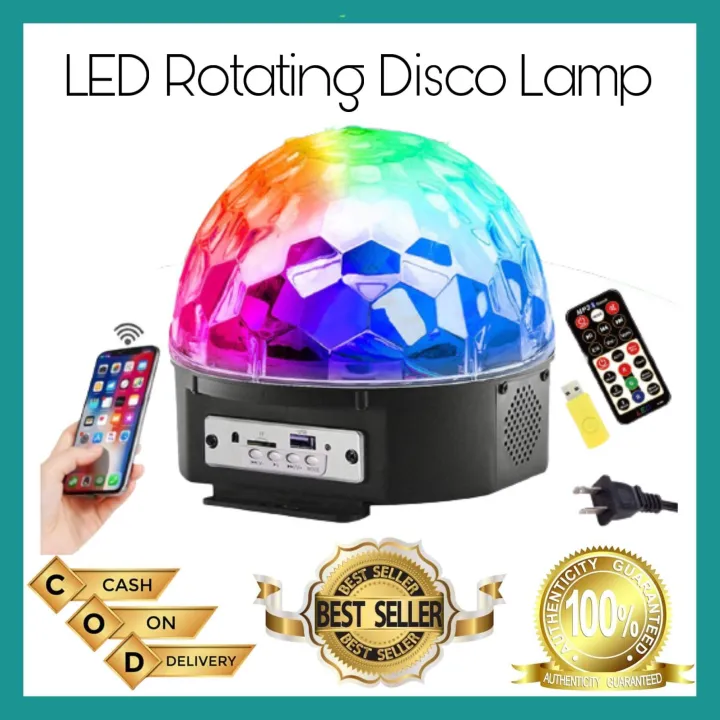 Original Led Light Disco Ball Rotating Lamp LEDs Bulb USB MP3 bluetooth ...