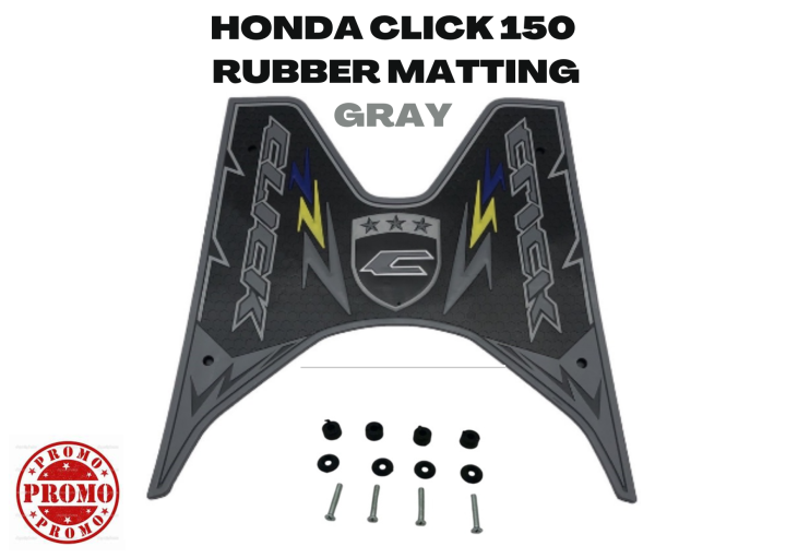 HONDA CLICK 150 RUBBER MATTING GRAY WITH SCREWS / HONDA CLICK RUBBER ...