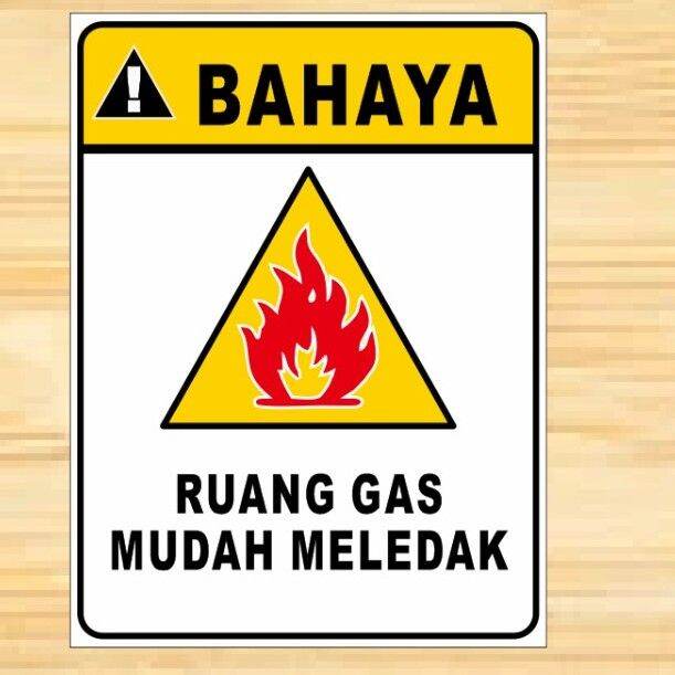 STIKER BAHAYA RUANG GAS MUDAH MELEDAK | Lazada Indonesia