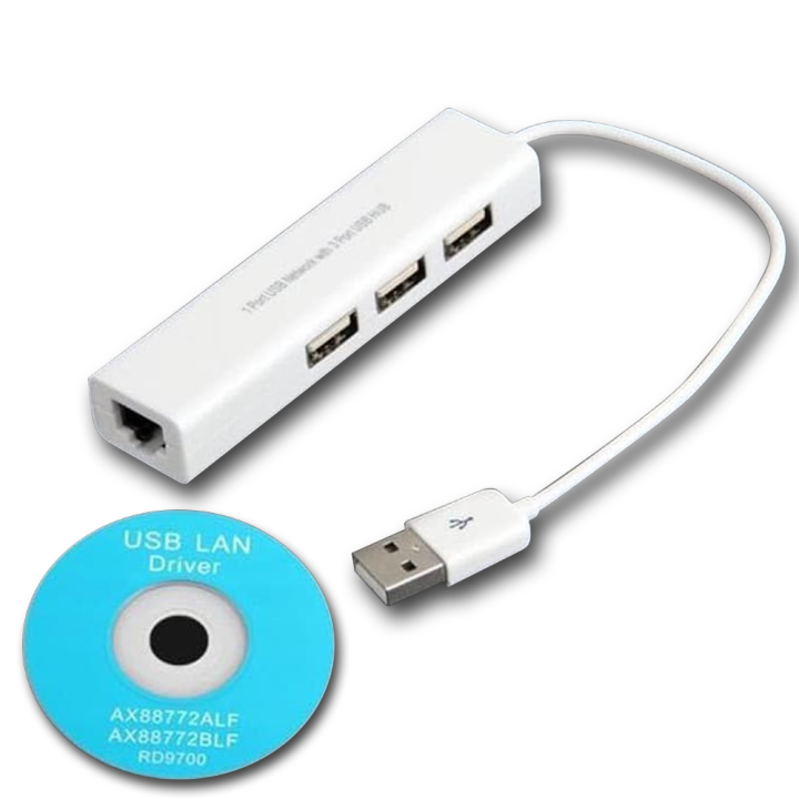 USB To RJ45 Ethernet LAN + 3 Ports USB Hub Adapter | Lazada Indonesia