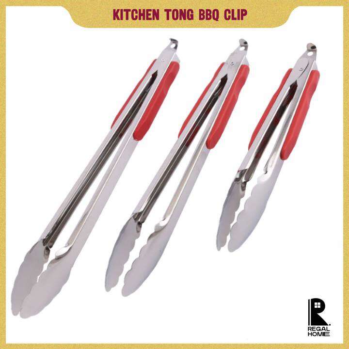 Stainless Steel Kitchen Tong BBQ Clip Salad Bread Food Clamp | Barbecue ...