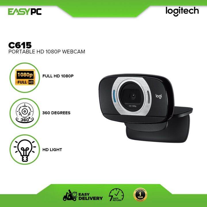 Logitech C615 HD Webcam, Laptop Webcam C615 with Fold-and-Go Design ...