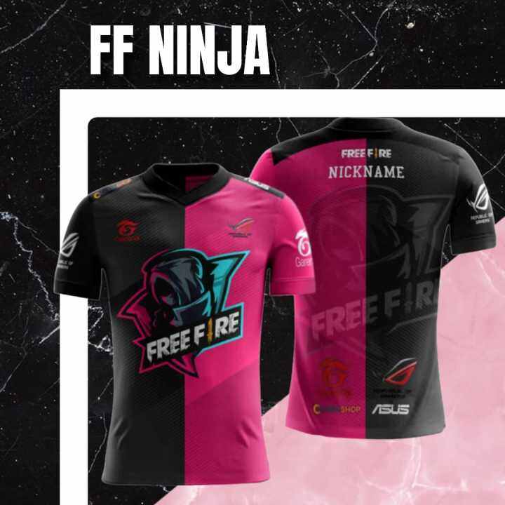 JERSEY FREE FIRE GAMING FREE NICKNAME DAN CUSTOM DESAIN | Lazada Indonesia
