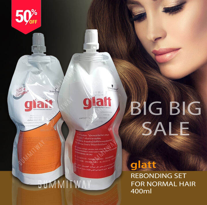 Glatt Rebonding Set (For Normal Hair) 400ml | Lazada PH