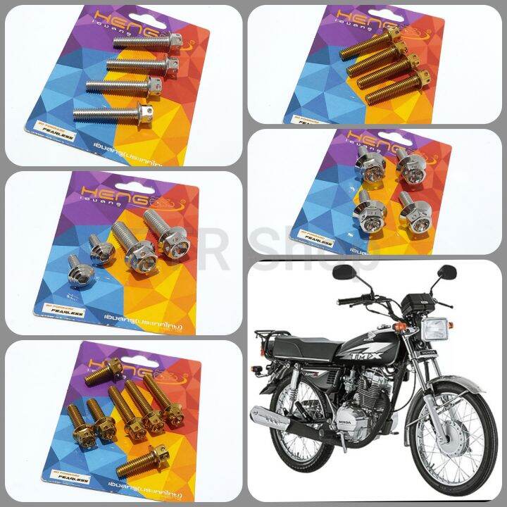HENG - Gold Bolts Set | For TMX 125 Alpha | High-Quality Stainless ...