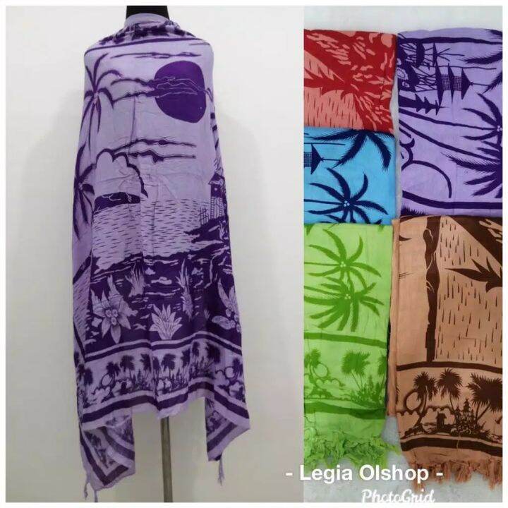 Kain Pantai Sarung Batik Motif Pantai Sunset | Lazada Indonesia