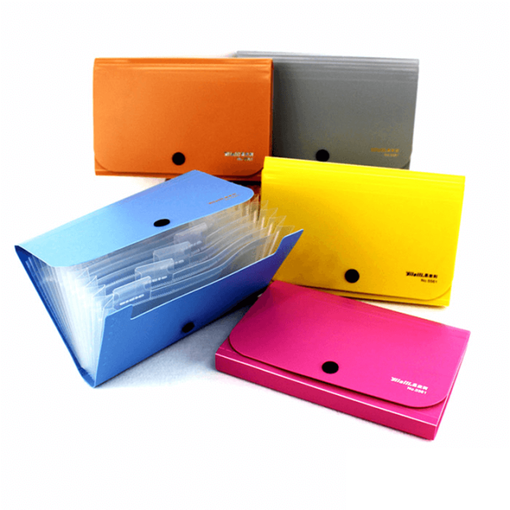 A6 12 Pockets Expanding Accordion Clip File Folder / Document Bag / A6 ...