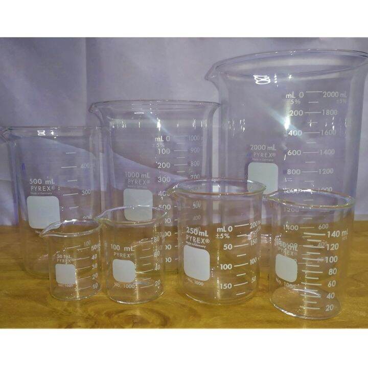 PYREX Beaker Glass Made in Germany 400-2000mL Large Sizes | Lazada PH