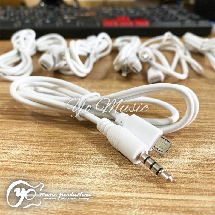 Kabel Soundcard USB to Aux 3.5 mm Kabel V8 Audio Putih Original ...
