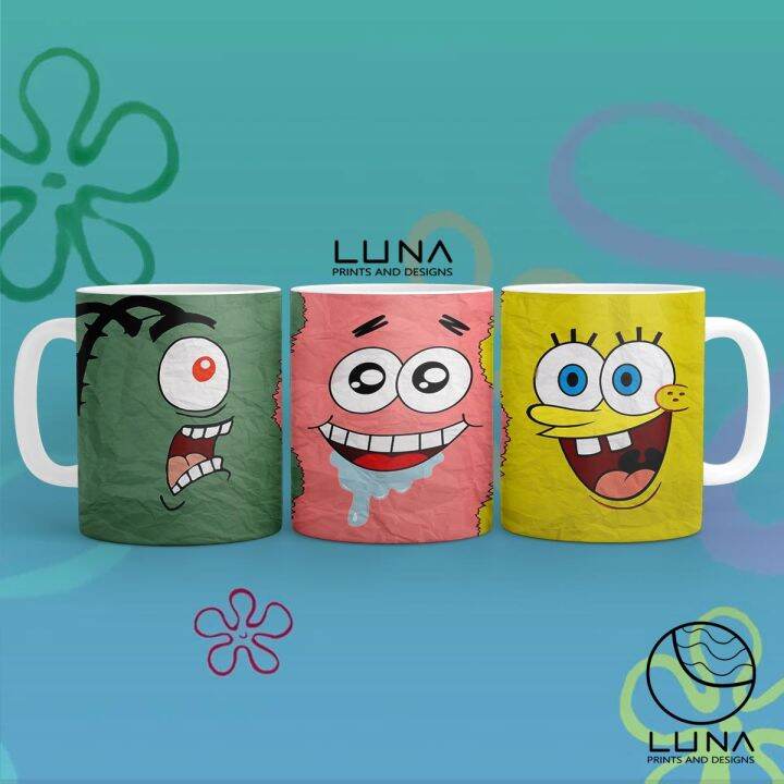 Spongebob Squarepants Mug Collection ( Mr Krabs, Squidward, Patrick ...