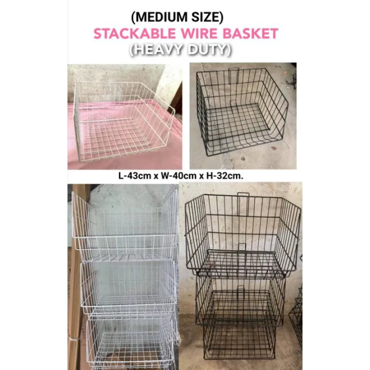 [MEDIUM SIZE] STACKABLE WIRE BASKET | CHIP RACK | BASKET ORGANIZER (PER ...