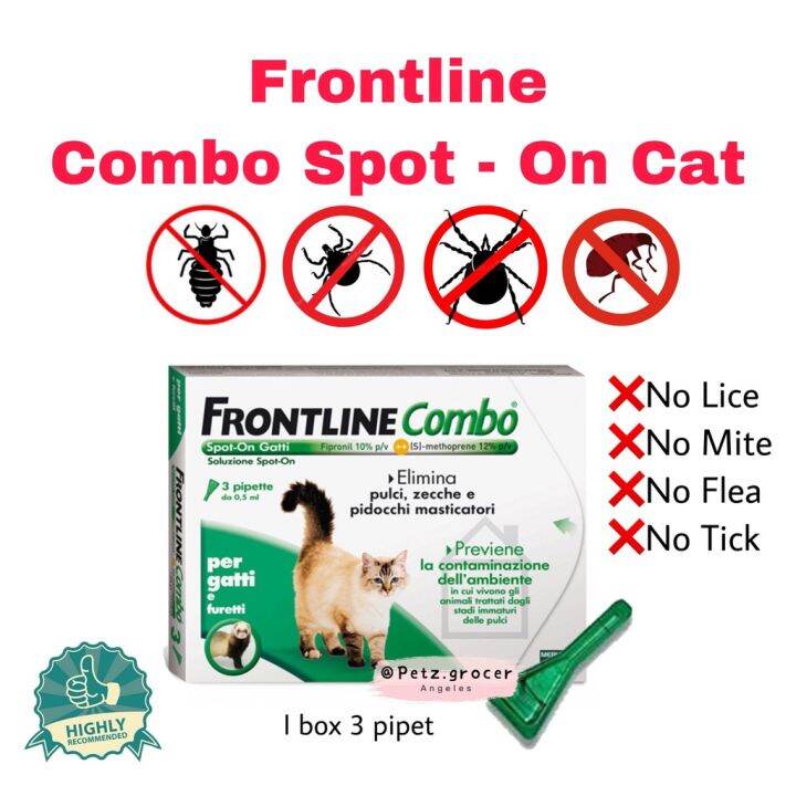 Frontline Combo Spot - On Cat 1.5ml (0.5ml x 3 pipet)-1 box Ubat Kutu ...