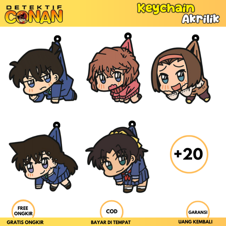 [Conan] Keychain & Strap Handphone full akrilik Edogawa conan karakter ...