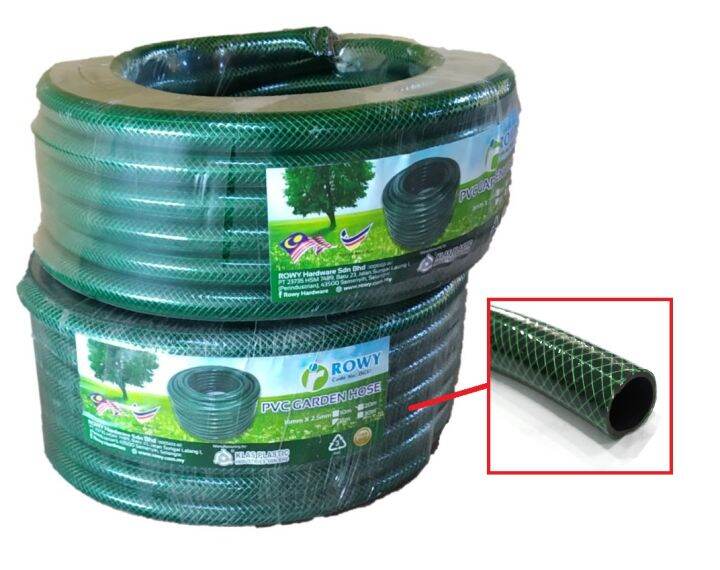 30 Meter Getah Paip PVC Water Pipe Hose Garden Hosing Garden Green ...