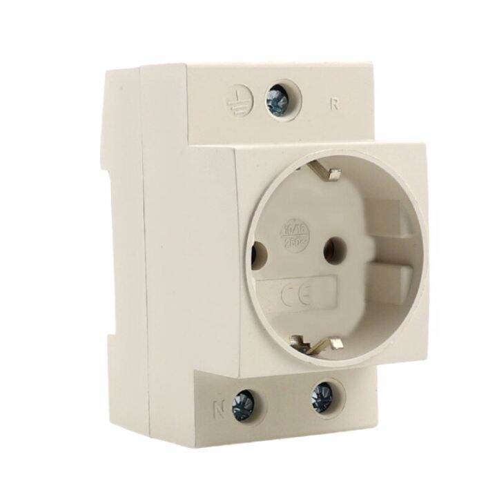 EU socket 35mm DIN Rail Mount AC Power ac30 Europe Modular Socket 10/16A 250V AC socket ...