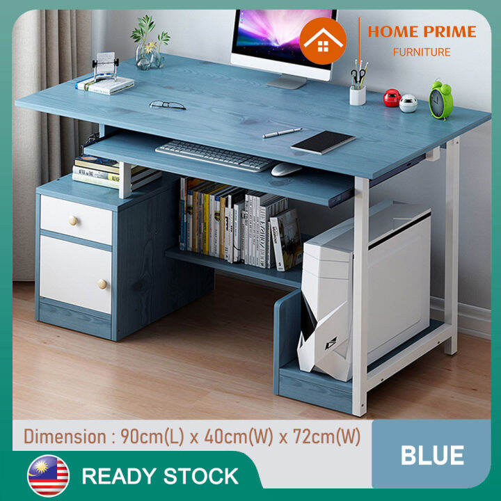HOME PRIME B2714 Multifunction Computer Desk Wood PC Table Study Table ...