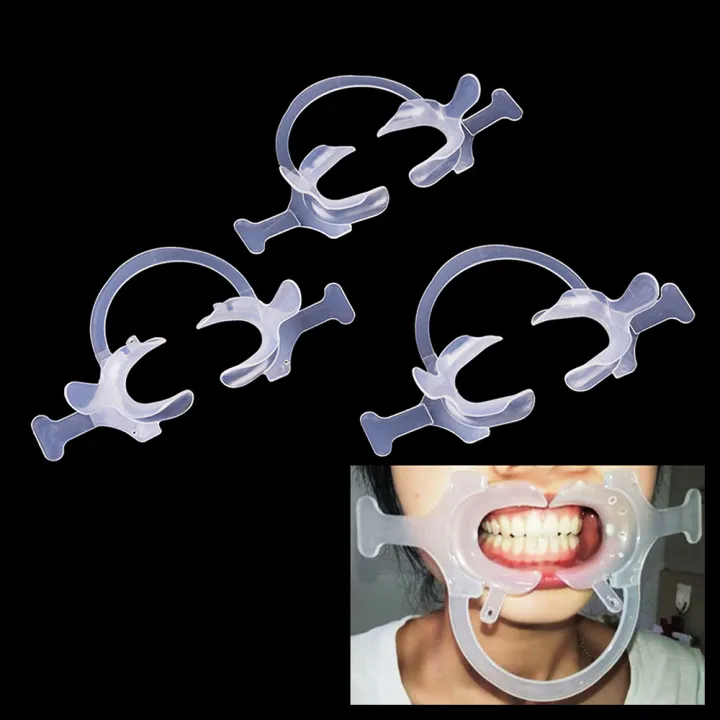 Dental Plastic Mouth Opener Transparent Cheek Retractor with Handle ...