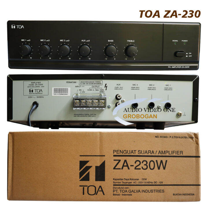 Ampli Toa ZA 230W Power Amplifier Masjid dan Kantor Sekolah ZA230 Asli ...