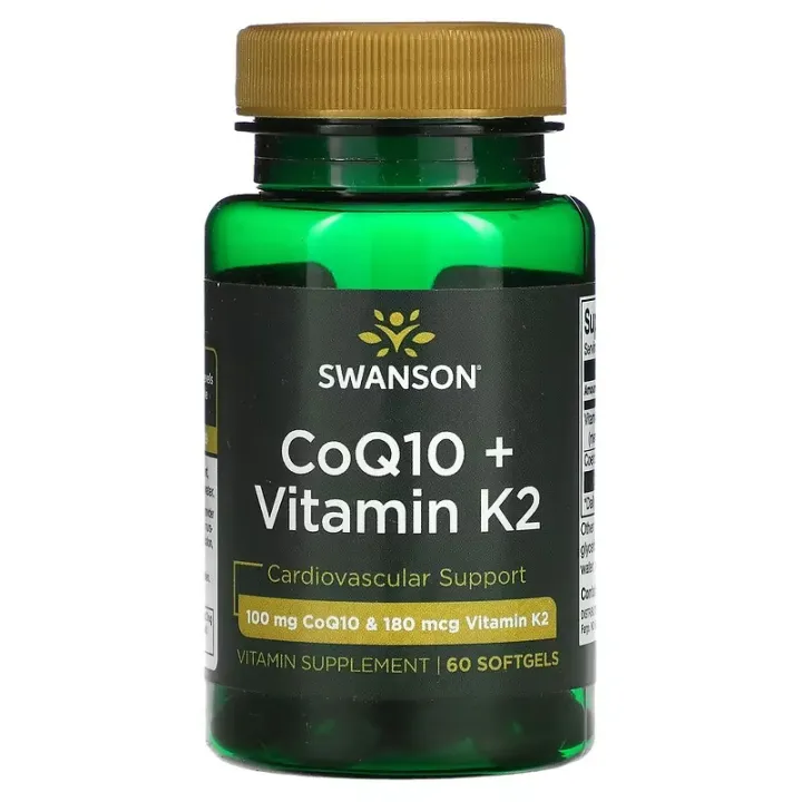 Swanson, CoQ10 + Vitamin K2, 60 Softgels | Lazada PH