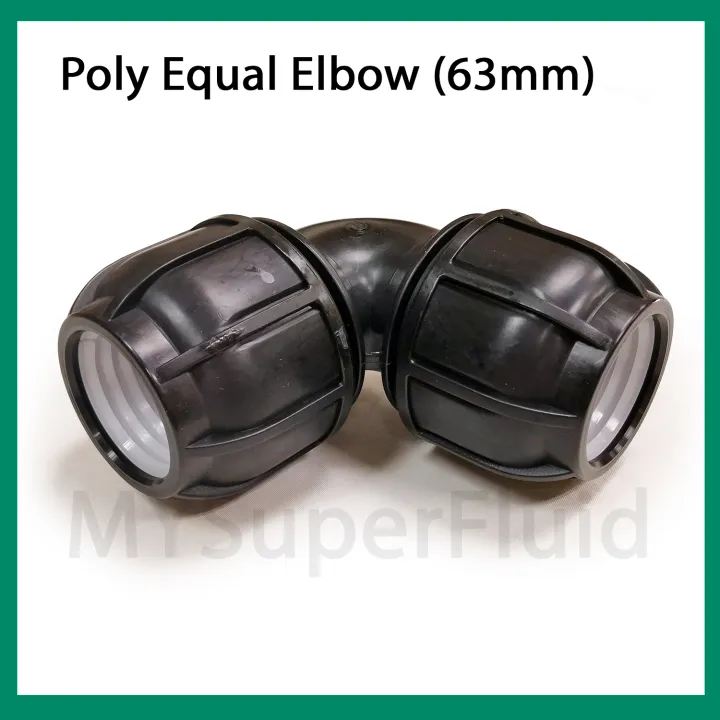 POLY FITTINGS HDPE POLY EQUAL ELBOW [63mm] | Lazada