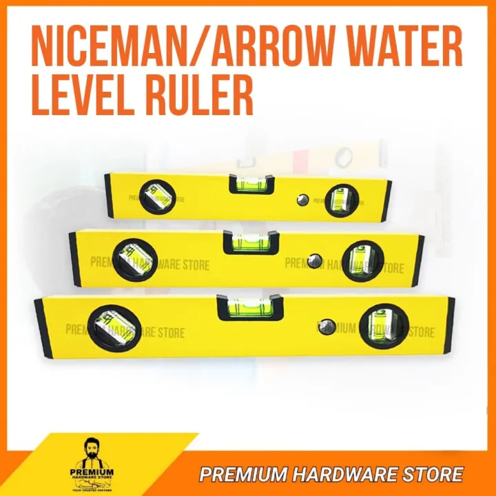 PREMIUM Water Level Ruler Heavy Duty Aluminum Spirit Level Measuring ...