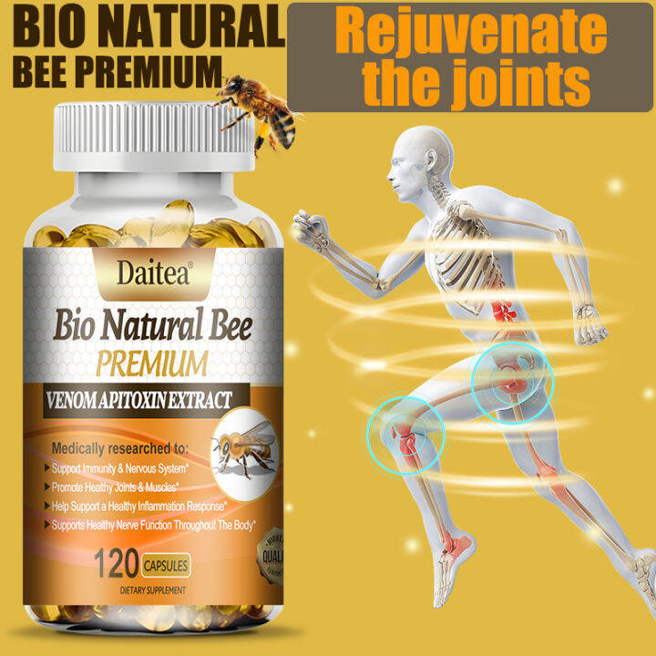 120 Capsules of Natural Bee Venom Extract to Unblock Meridians, Relieve ...