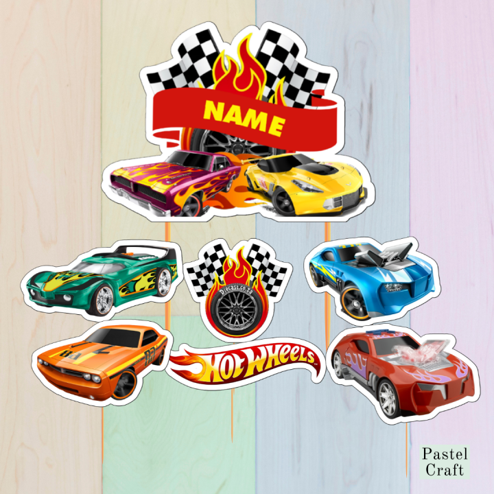 Hot Wheels Customized Cake Topper for Birthday Party / Events ...