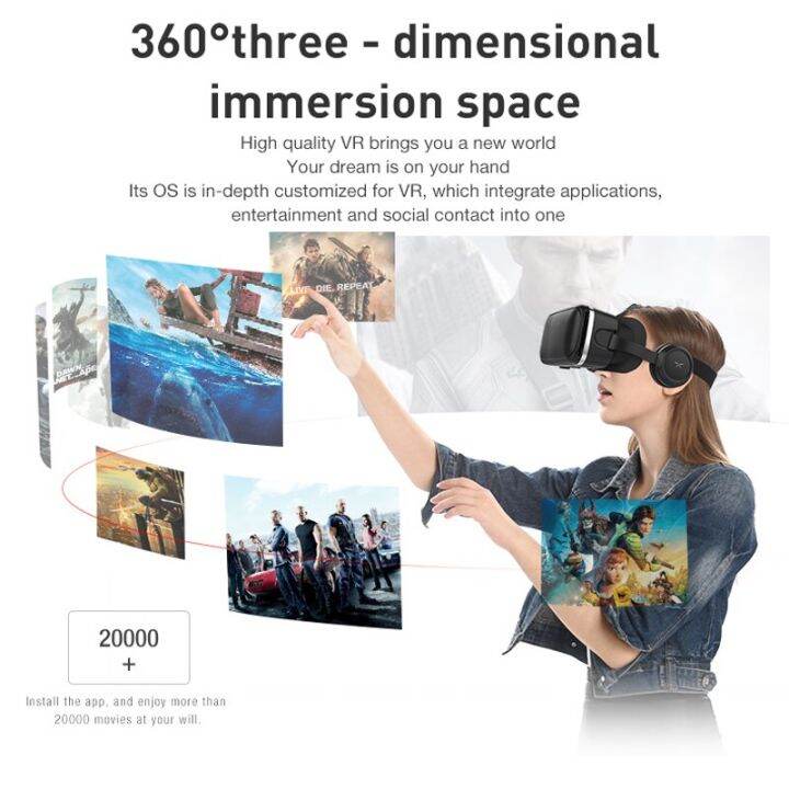 VR Shinecon 6. 0ความเป็นจริงเสมือน VR แว่นตา3D แว่นตาแว่น VR ...