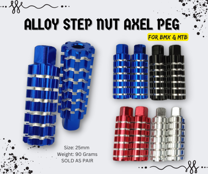 Bicycle Step Nut Alloy Axel Foot Peg Balance Bar MTB BMX Step nut 1 ...