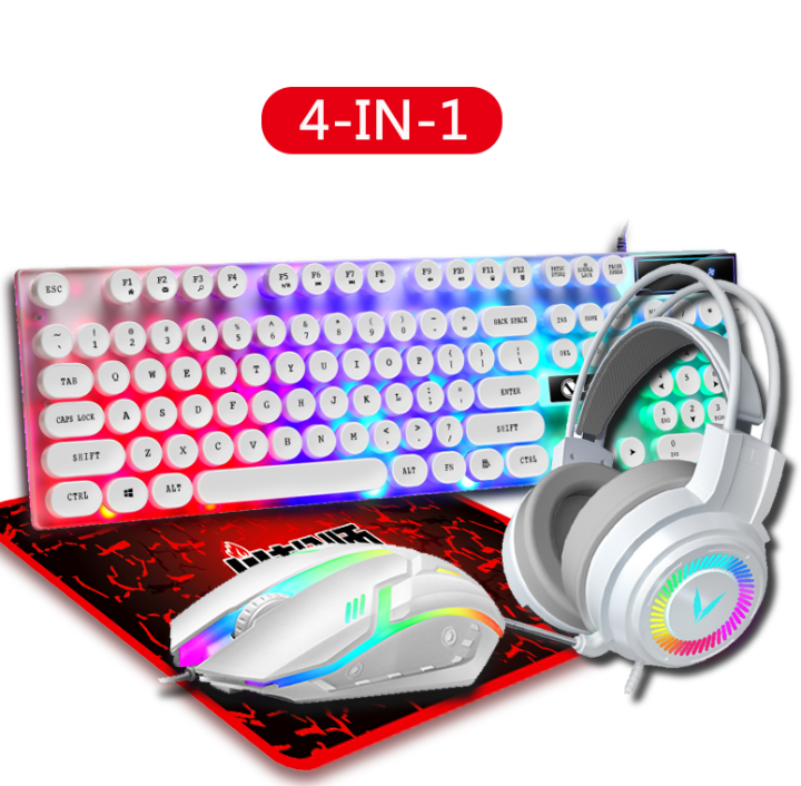 Type writer cheap 104 pubg oem wireless mechanical white rgb lights ...