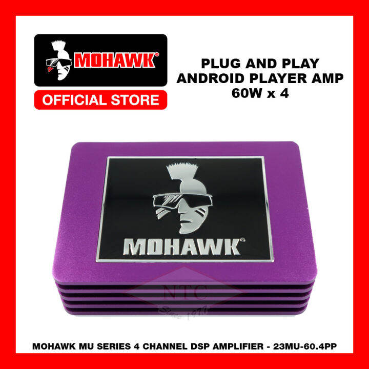 MOHAWK Car Audio MU-SERIES 4 Channel Amplifier PLUG N PLAY Android ...