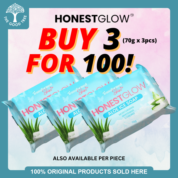 HonestGlow Aloe Ice Soap 3 for 100 70 grams, per piece available ...