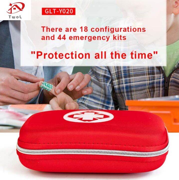TwoL 44Pcs Emergency Survival Set First Aid Kit for Medicines Outdoor ...