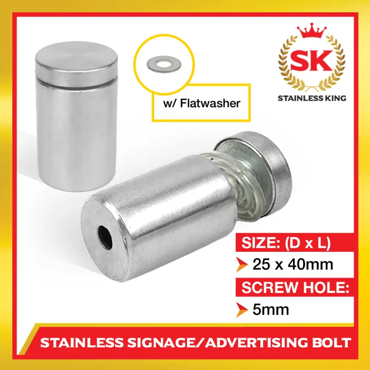 Advertising Bolt Stainless Signage Bolt Advertising Signage Holder ...