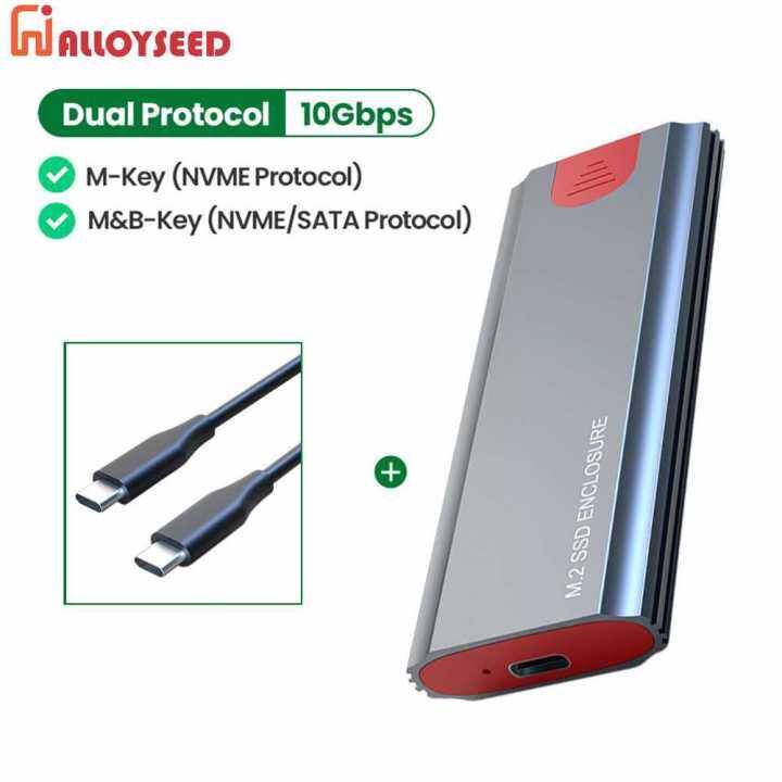 Dual Protocol M2 Ssd Case M.2 To USB Type C Hard Drive Enclosure Mobile ...