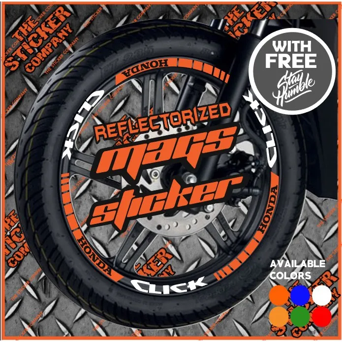 Click reflectorize mags sticker set for 2 wheels design3 w/fee MISS ...