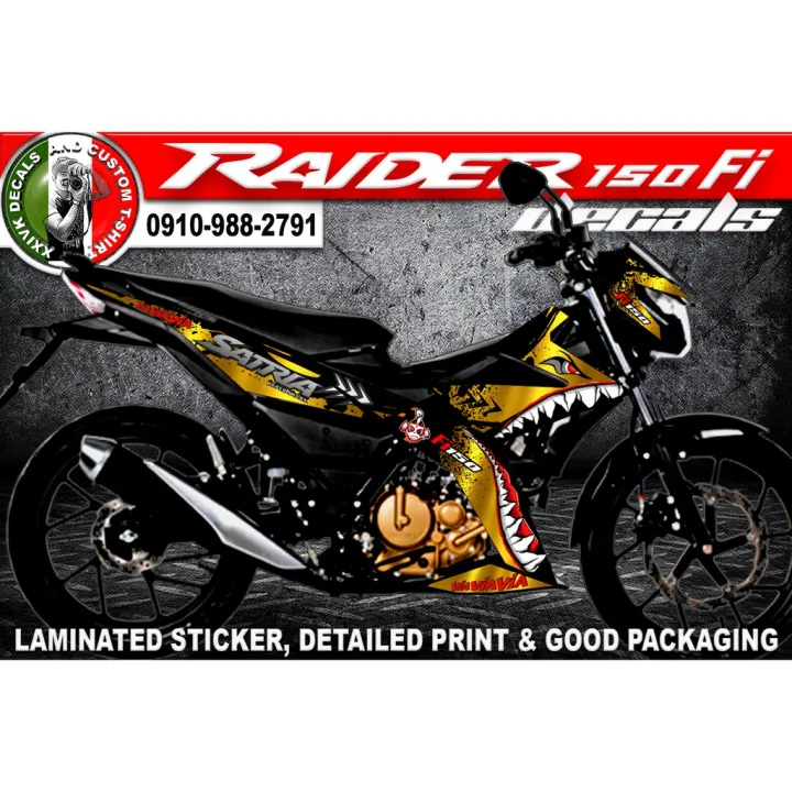 RAIDER 150 FI DECALS SHARK STICKER | Lazada PH