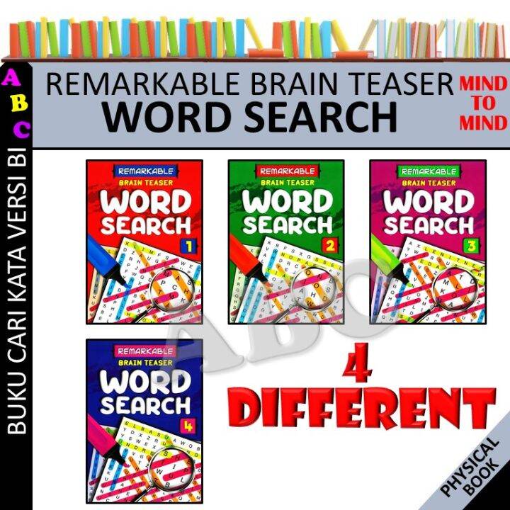 REMARKABLE BRAIN TEASER WORD SEARCH BOOK 1-4 - BUKU CARI KATA VERSI ...