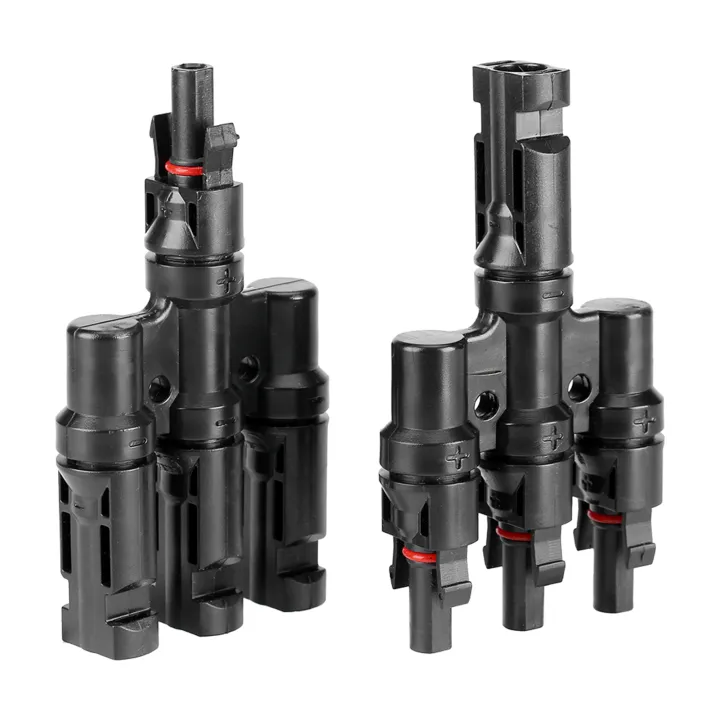 MC4 Triple Branch Solar Panel PV Cable Connector Parallel Set Pair Clip ...