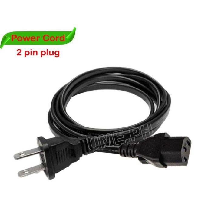 AC CPU Power Cord US Plug 2 Pin for PC Computer Printer Monitor Rice ...