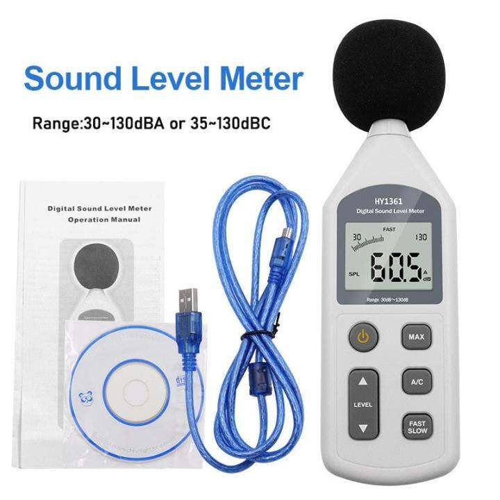 Sound Level Meter,Usb เดซิเบล Penguji Bunyi Bunyi HY1361 | Lazada.co.th