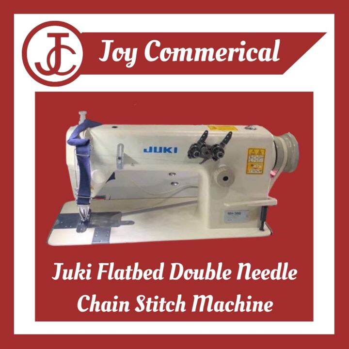 Juki Flatbed Double Needle Chain Stitch Machine MH-380 Brandnew & Semi ...