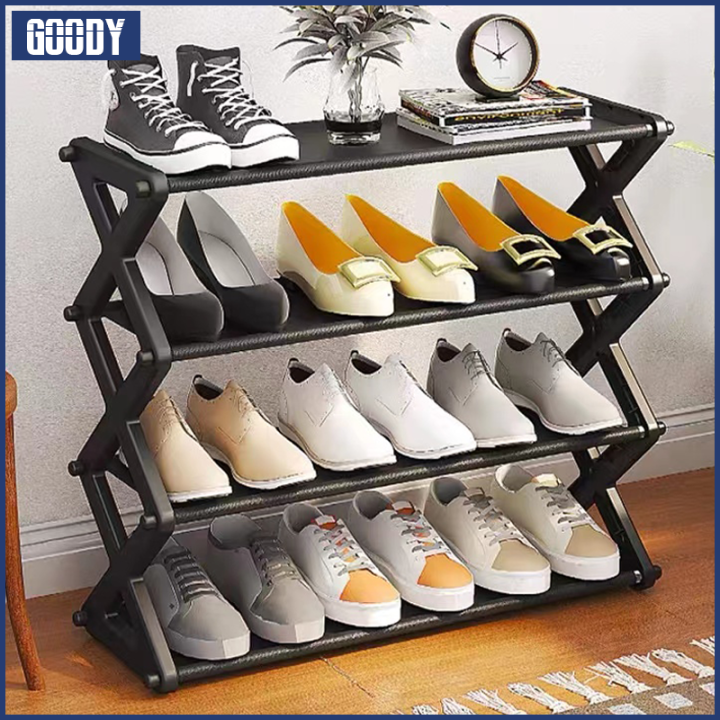 Goody 4Layer Shoe rack Multi-layer Storage Stand Stainless Steel ...