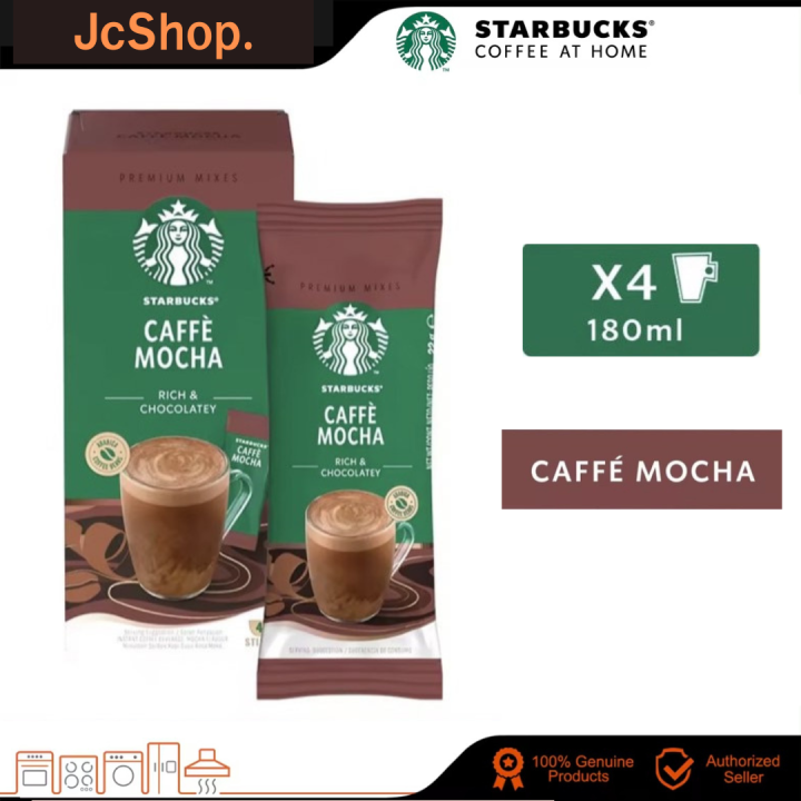 STARBUCKS® Caffè Mocha Premium Mixes, 56g Box of 4 x 22g Sticks | Lazada.co.th