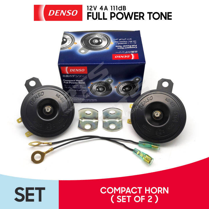 Denso Original Compact Horn Full Power Tone 12v Car and Motorcycle Horn ...