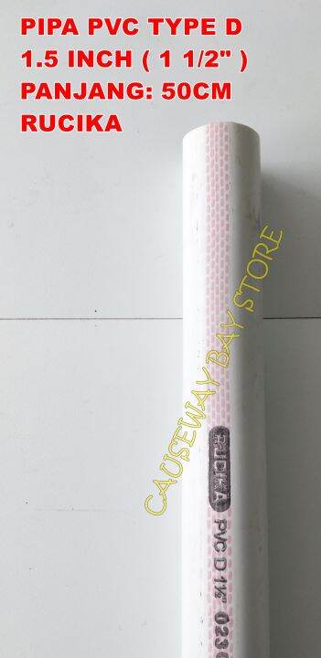 PIPA PVC 1 ½ INCH TYPE D PANJANG 50cm PUTIH RUCIKA | Lazada Indonesia