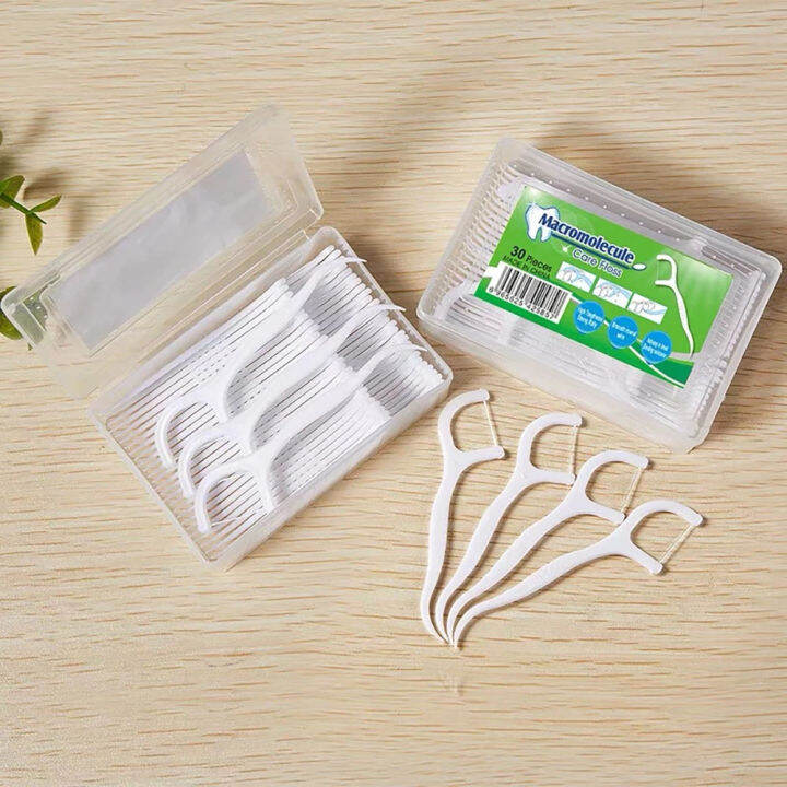 M&A PHC 50pcs/Box Disposable Dental Floss Flosser Picks Teeth ...