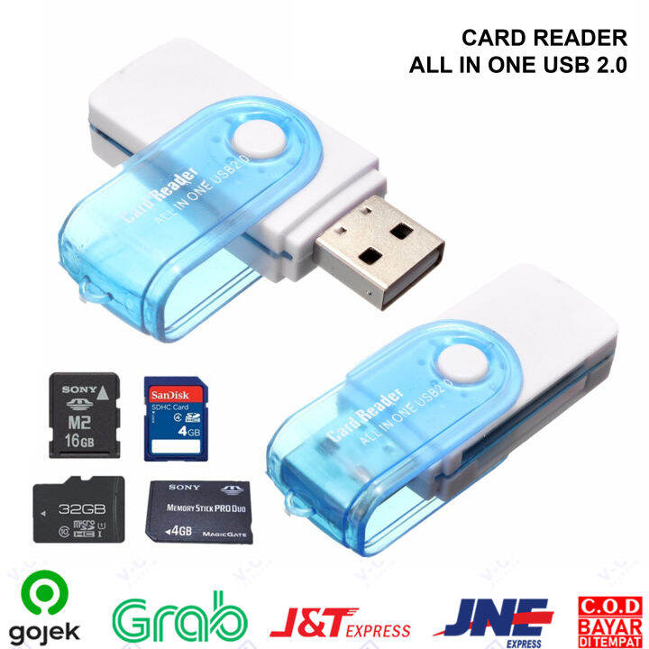 Card Reader All in 1 Card Reader Multi Slot Memory Converter | Lazada ...